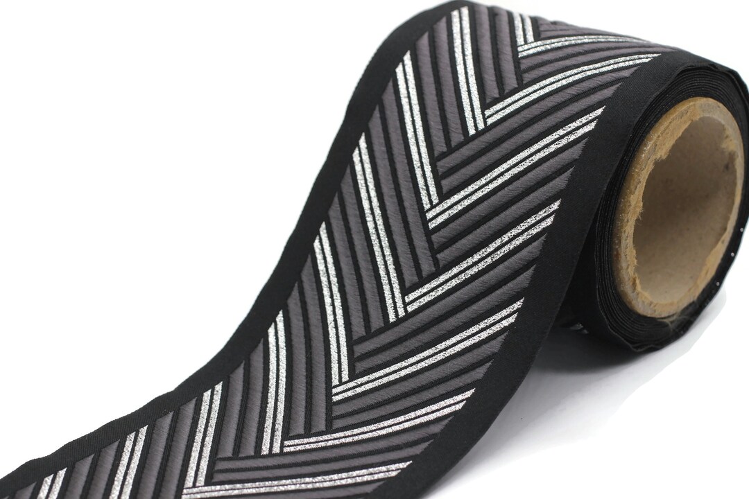 100 Mm Embroidered Ribbons (3.93 Inch), Jacquard Trims, Sewing Trim ...