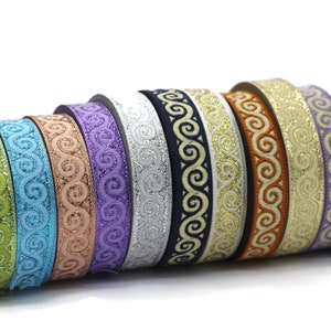 16 Mm Metalic Purple Jacquard Ribbons (0.62 Inch, Elegance Jacquard ...