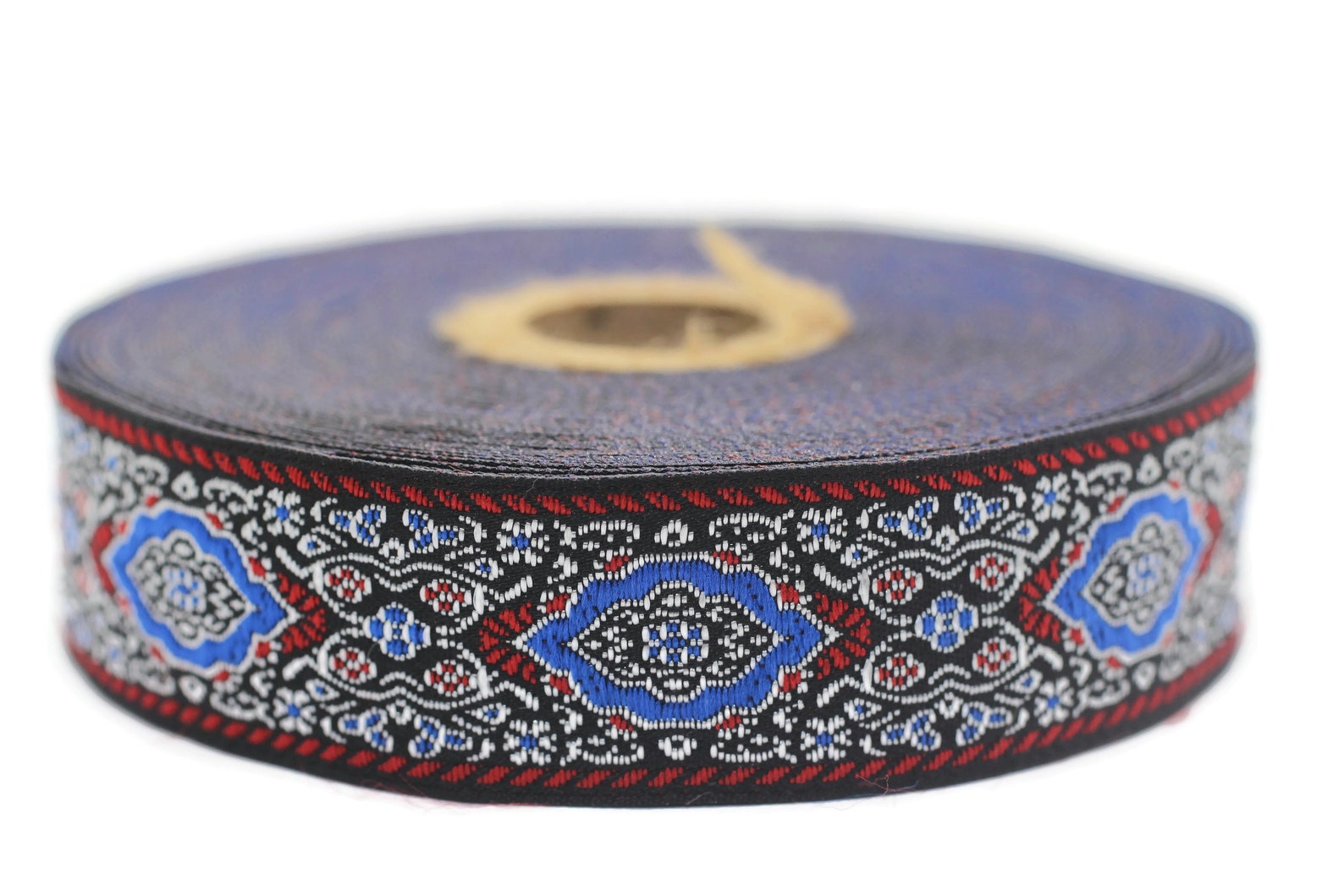 25 Mm Blue Medieval Motive Woven Border 0.98 Inches - Etsy