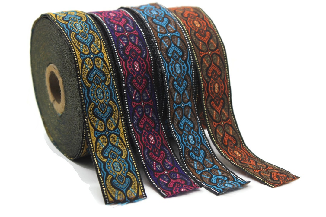 25 Mm Mystic Jacquard Ribbons (0.98 Inches) Sewing Crafts, Ribbon Trim ...