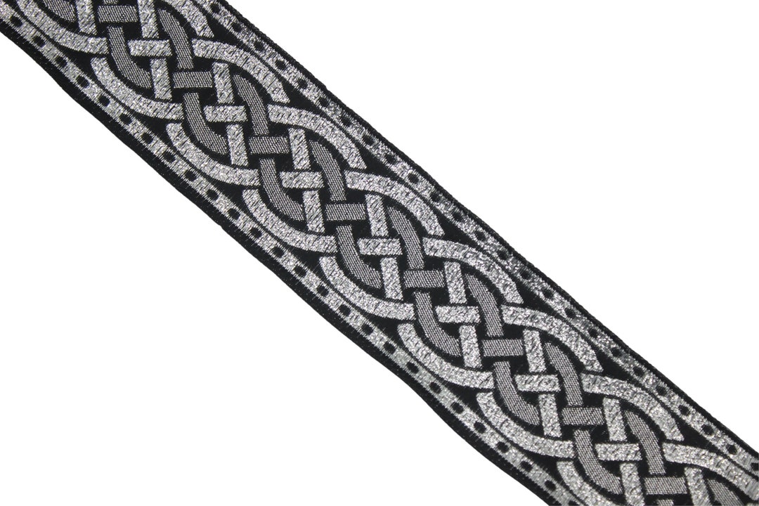 1.57 Inch Metallic Silver Leprechaun Trim | Celtic Woven Border | 40 Mm ...