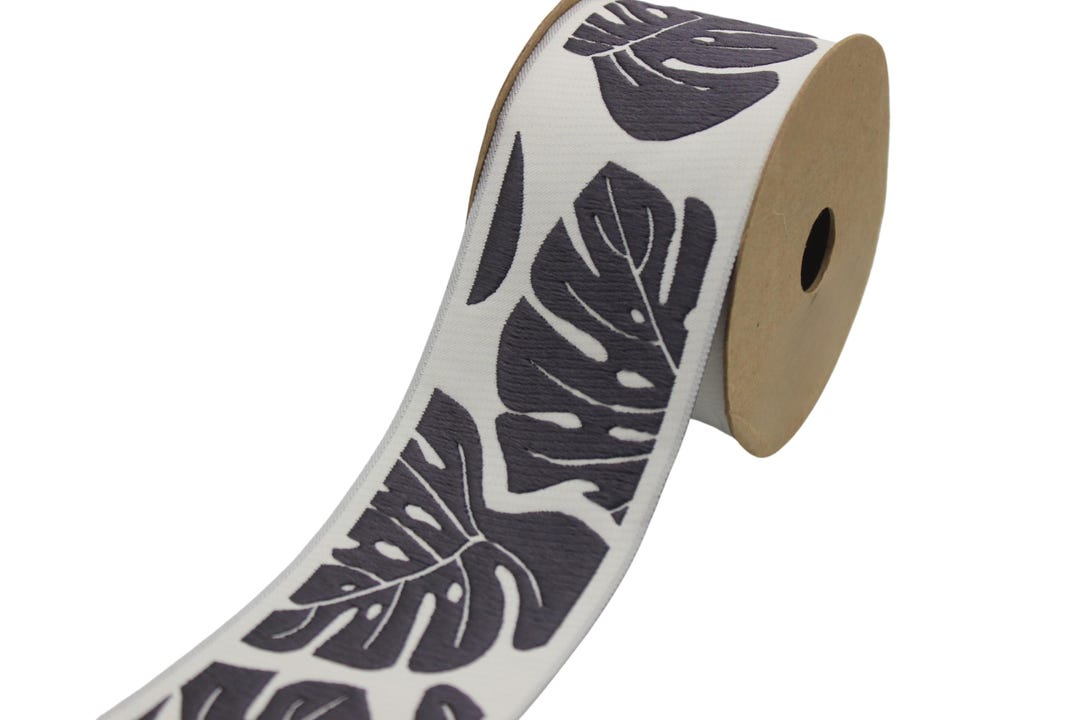 2.67" Fig Leaf Trim Tape, Upholstery Trim, Fabric Trimmings, Drapery ...