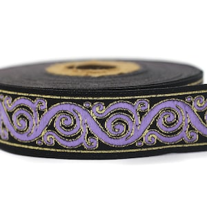 22 Mm Lilac Scroll Jacquard Trim (0.86 Inches), Native American ...