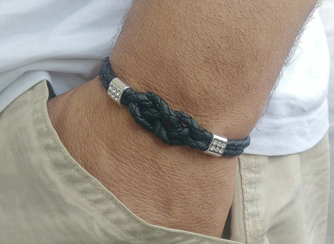 Mens Bracelet Mens Celtic Bracelet Irish Leather Bracelet Mens - Etsy