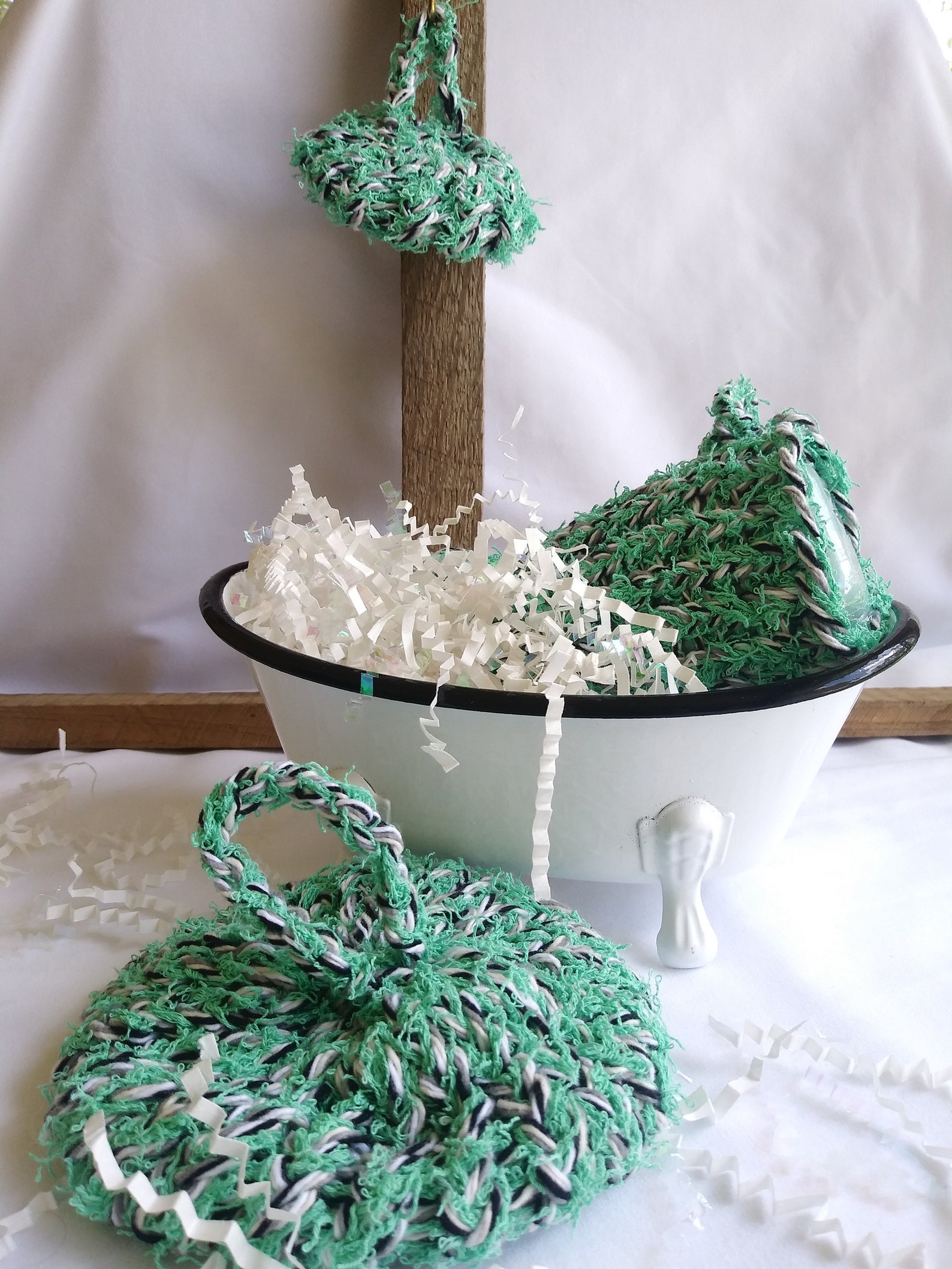 3 Pc Scrubby Set all Cotton 7 - Etsy
