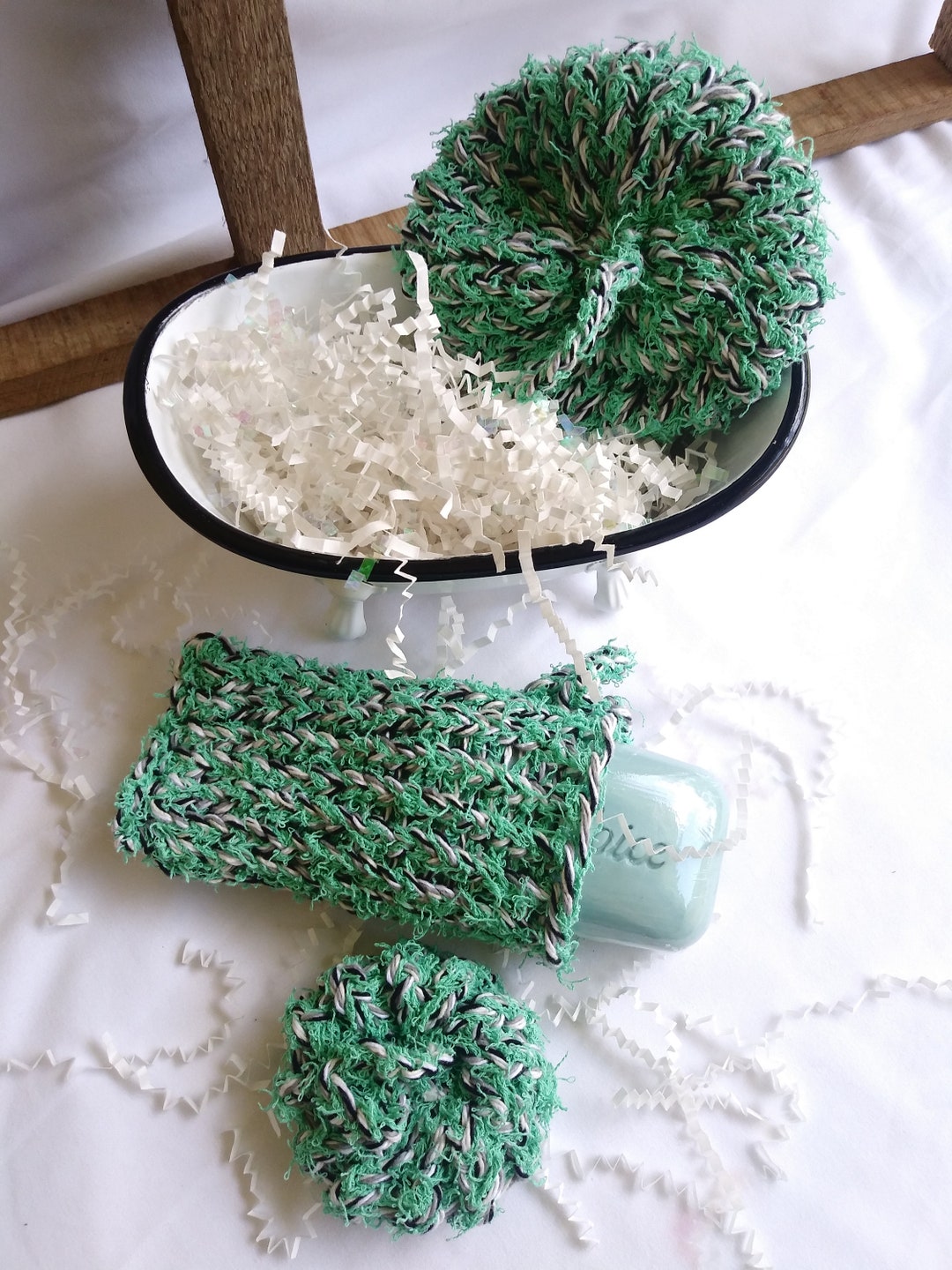 3 Pc Scrubby Set all Cotton 7 - Etsy