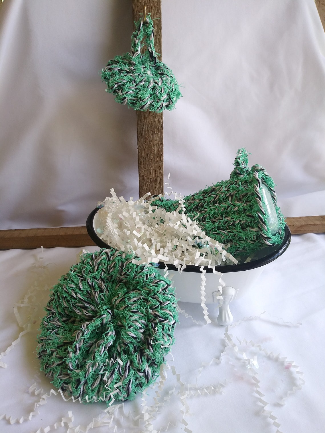 3 Pc Scrubby Set all Cotton 7 - Etsy