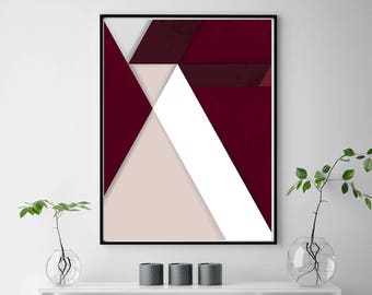 Color block art | Etsy