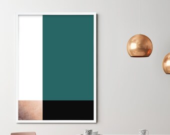 Color block art | Etsy