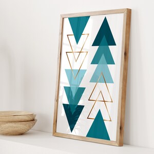3 Piece Teal Green Wall Art, Set of 3 Posters and Prints, Modern ...