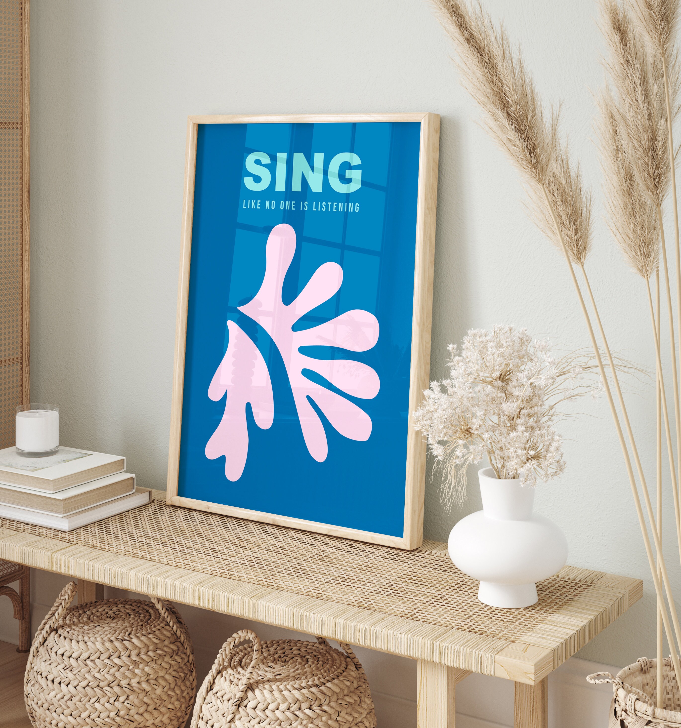 Preppy Art Prints Set Colorful Wall Art Inspirational Gifts - Etsy