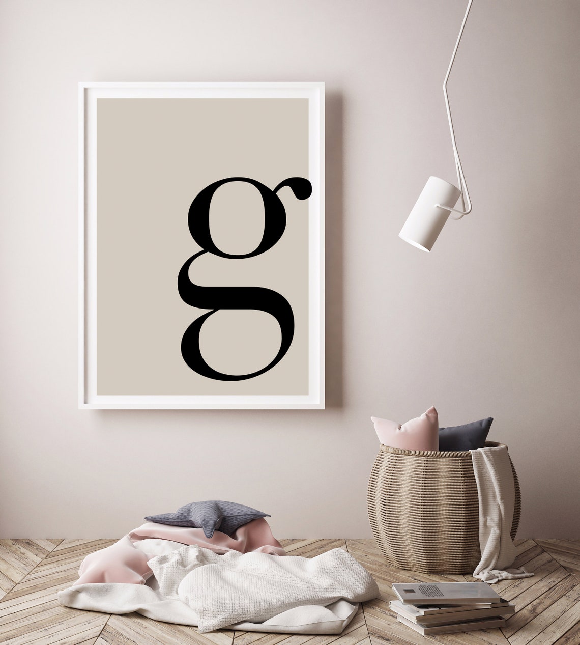 Personalized Modern Initial Art Print Custom Letter Poster - Etsy