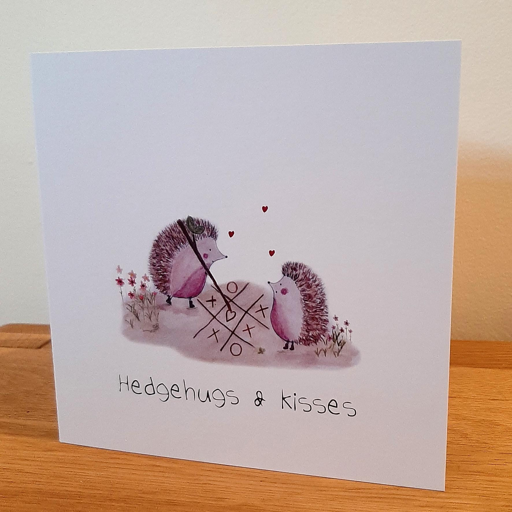Hedgehugs and Kisses Hedgehog Greeting Card | Etsy
