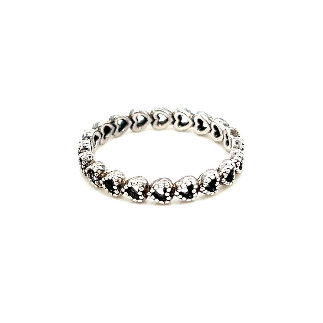 Pandora Hearts Link Thin Band Ring - Etsy