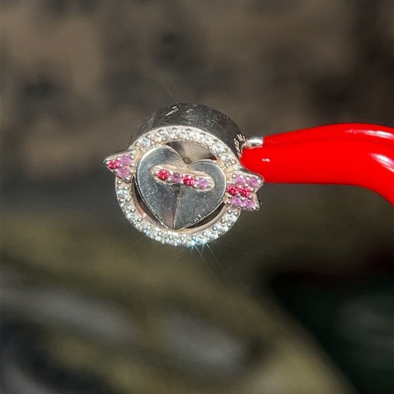 Pandora Sparkling Arrow & Heart Cupid Charm - Etsy