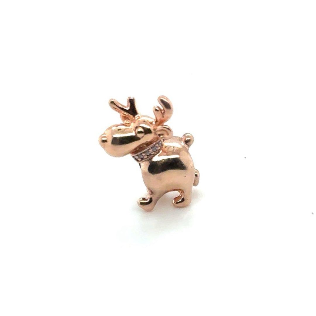 Pandora Rose Gold Reindeer Charm - Etsy