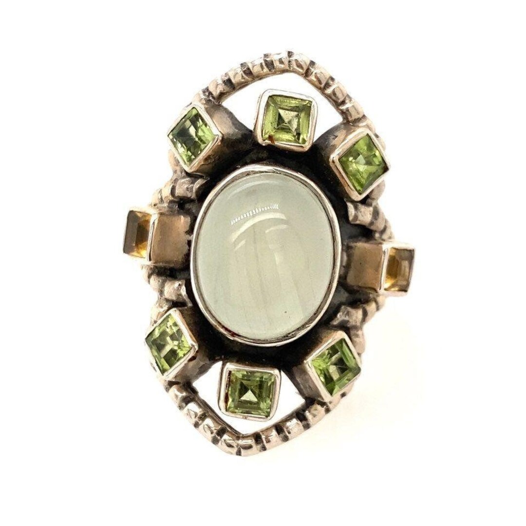 Nicky Butler 925 Moonstone, Peridot and Citrine Ring - Etsy