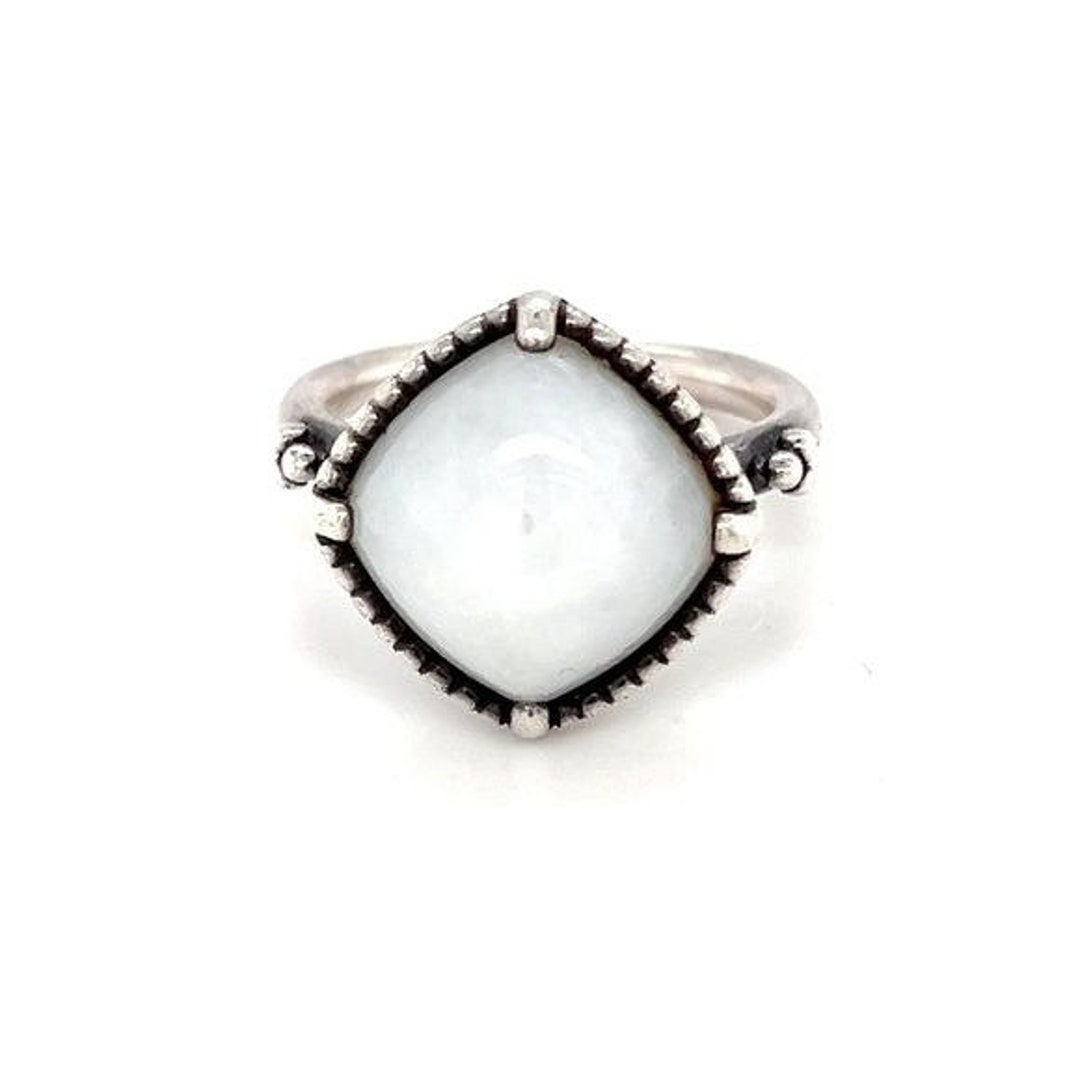Pandora White Quartzite Pure Radiance Ring - Etsy