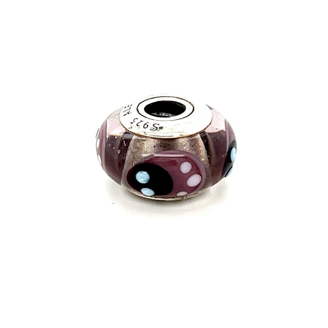 Pandora Purple Ladybug Murano Glass Charm - Etsy