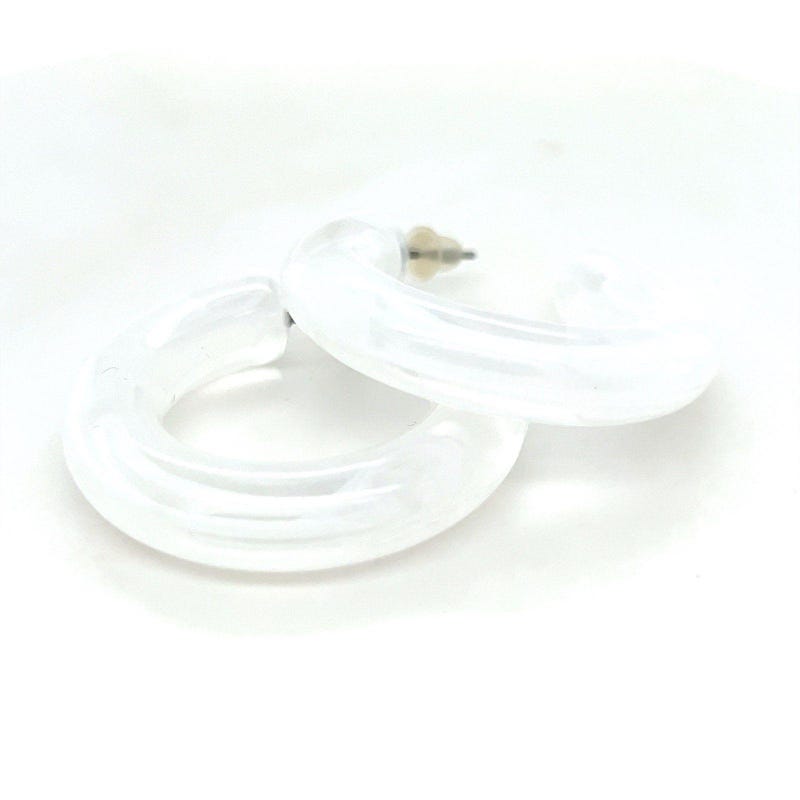 Plastic Hoop Earrings - Etsy