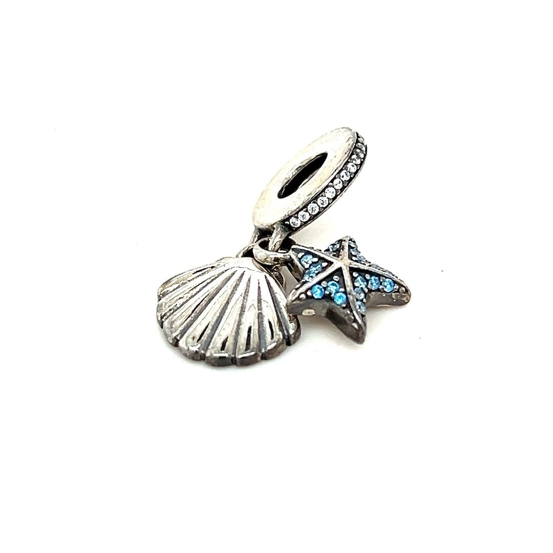 Pandora Shell/pave Starfish Dangle Charm - Etsy