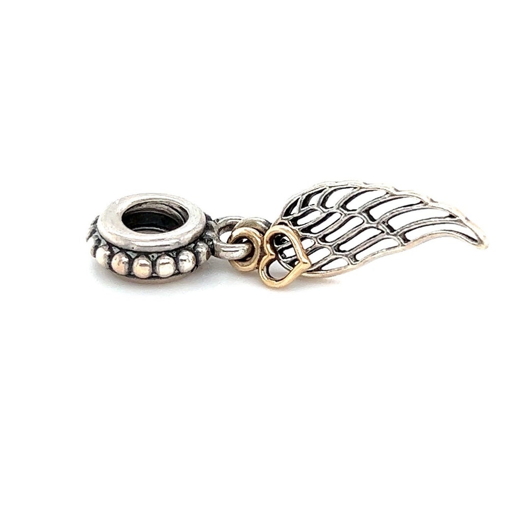 Pandora Two Tone Wing Dangle Charm - Etsy