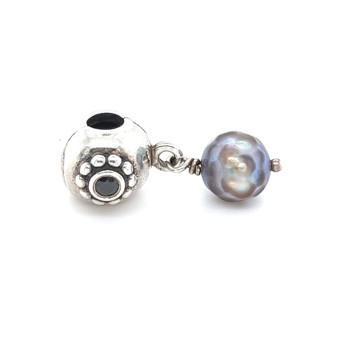 Pandora Onyx Black Pearl Dangle Clip Charm - Etsy