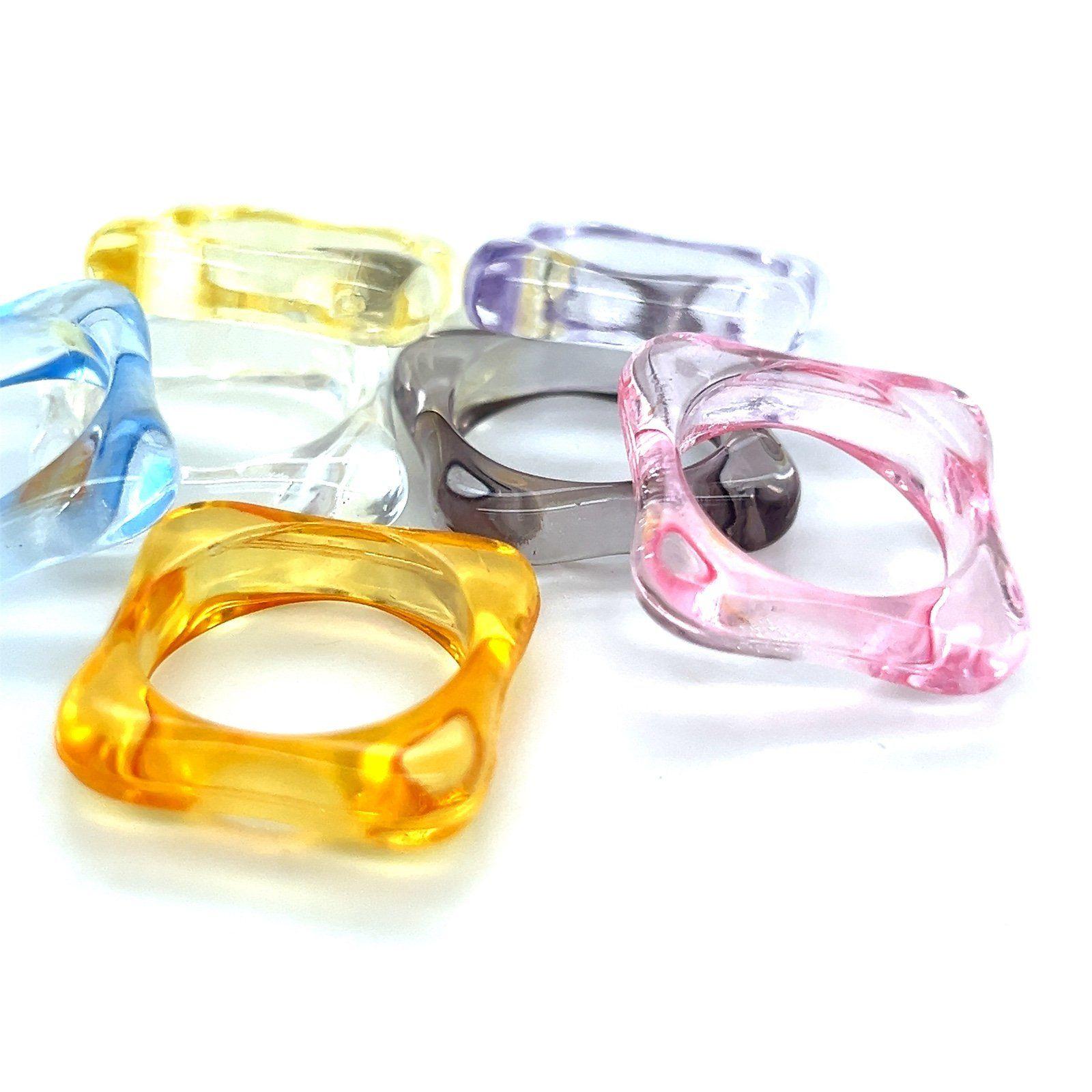 7 Plastic Assorted Colors Rings - Etsy