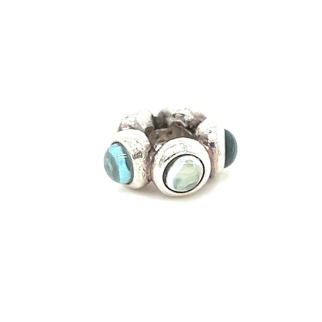 Pandora Blue Topaz Cabochon Retired Spacer Charm - Etsy