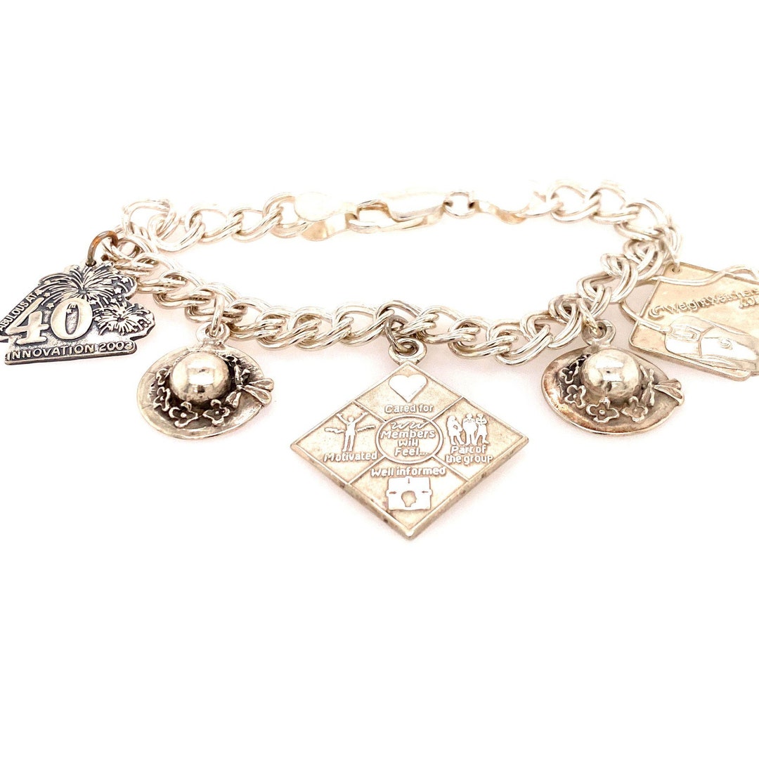 925 Weight Watcher Charm Bracelet - Etsy