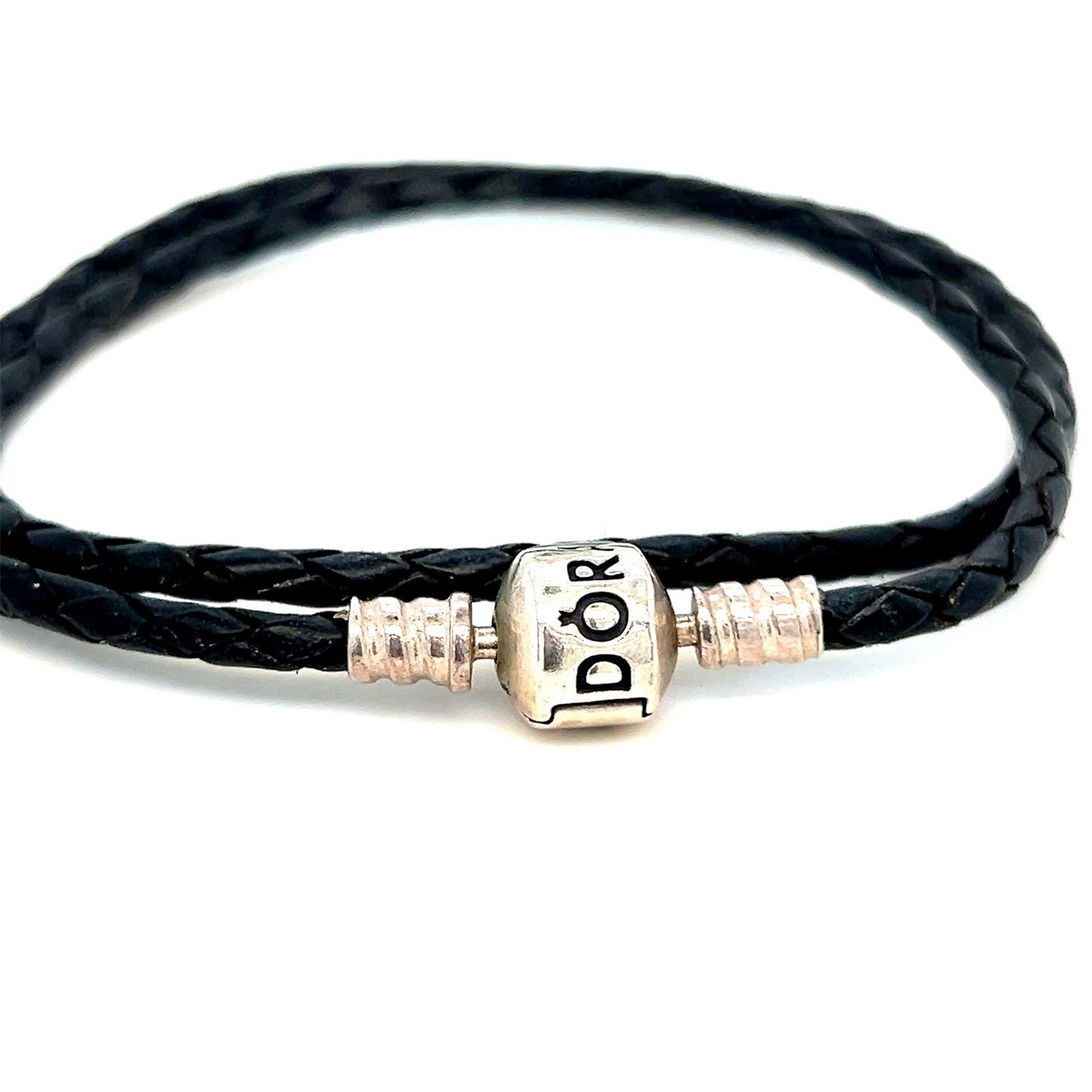 Pandora Black Leather Double Wrap Bracelet - Etsy