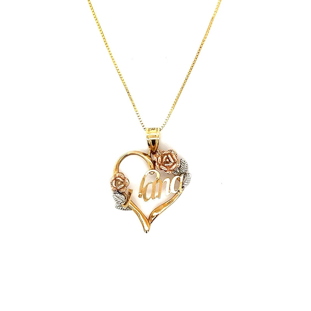 14k Gold Nana Pendant Necklace - Etsy