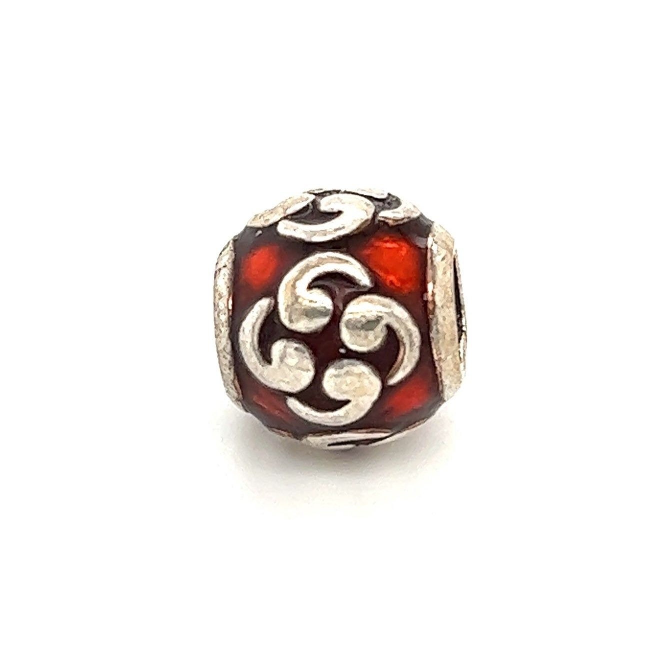 Pandora Red Scroll Charm - Etsy