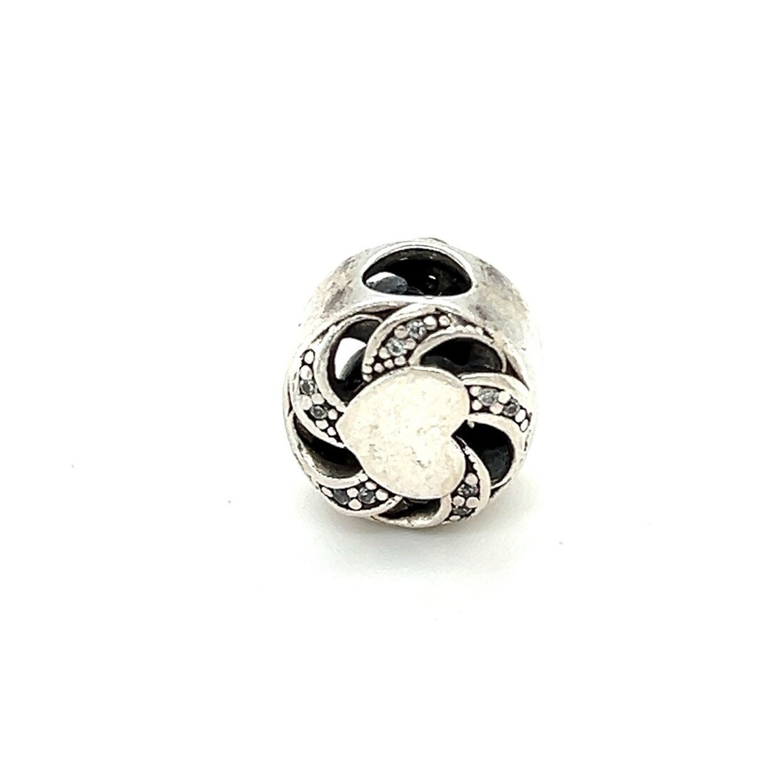 Pandora Swirl Heart Cz Charm - Etsy