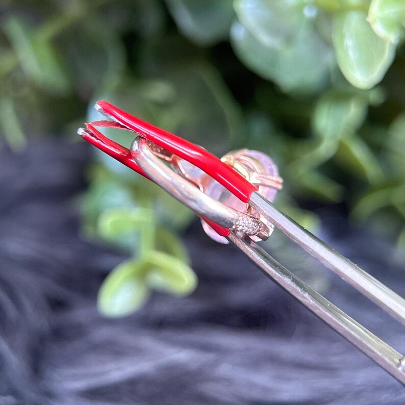 Oval/teardrop Shaped Pink Stones 925 Rose Gold Ring - Etsy