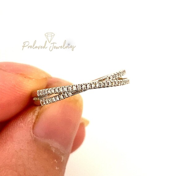 14k Criss-Cross Diamond Ring - Gem