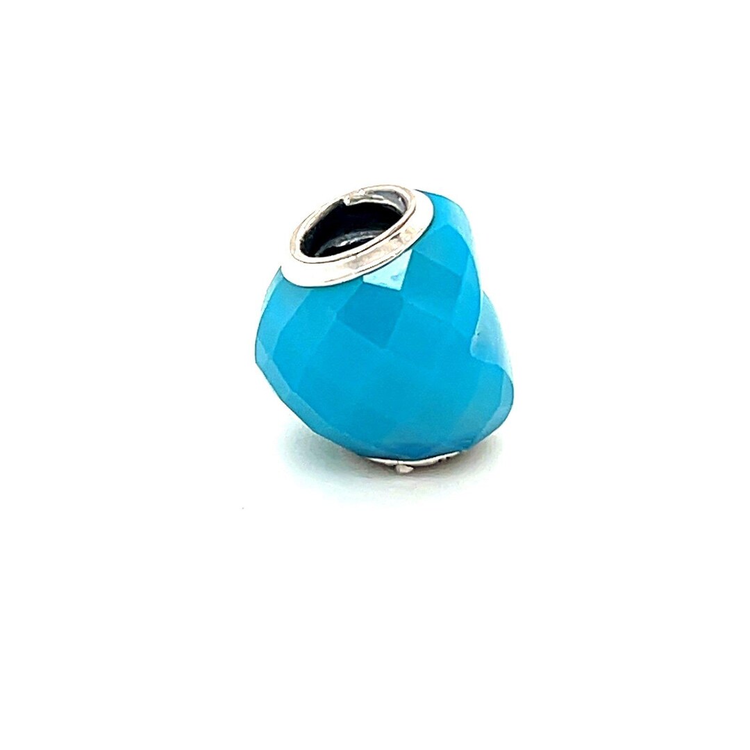 Pandora Heart Geometric Turquoise Charm - Etsy