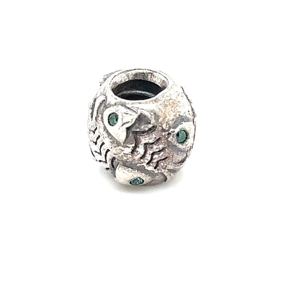 Retired Pandora Green Cz Fish Bones Charm - Etsy
