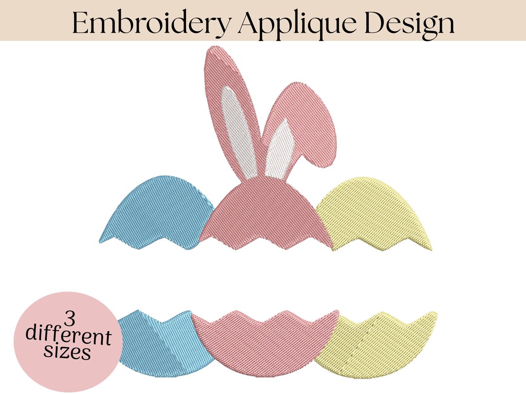 Easter Split Egg Design , Fill Monogram Embroidery Easter , Kids Easter Shirt , Easter Split Egg ...