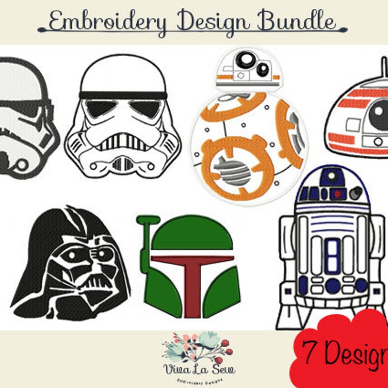 Starwars Embroidery Designs - Etsy