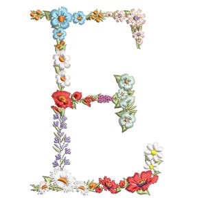 4 Machine Embroidery Floral Alphabet Small Letters With Flowers ...
