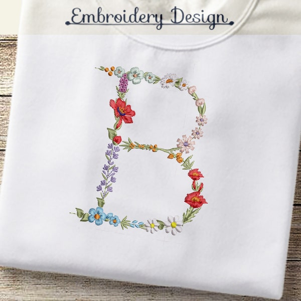Letter B Embroidery - Etsy