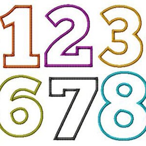 Fonts Applique Block Number Large Chunky Applique Numbers - Etsy 日本