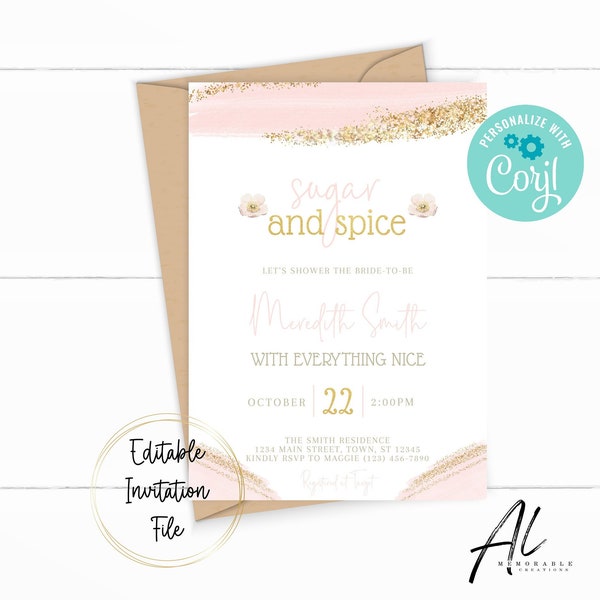 Bridal Shower Spice Invitation - Etsy