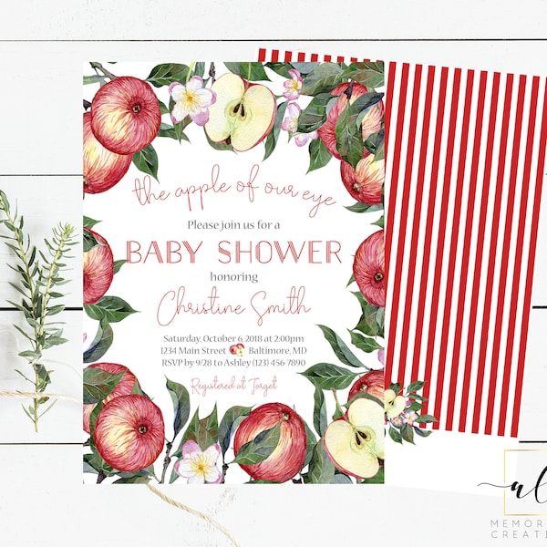 Apple Baby Shower - Etsy