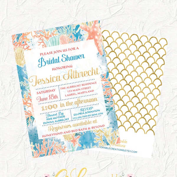 Coral Reef Invite - Etsy