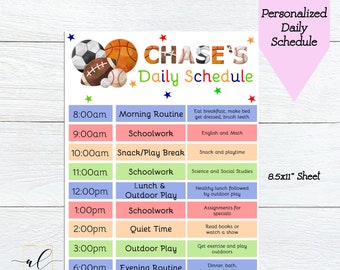 School Chart Sports - Etsy