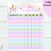 Unicorn Assignment Tracker, Unicorn Homework to Do List, Instant ...