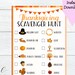 Thanksgiving Scavenger Hunt Printable Game, Kids Thanksgiving Activity ...