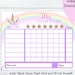 Unicorn Chore Chart, Unicorn Reward Chart, Instant Download Chore Chart ...